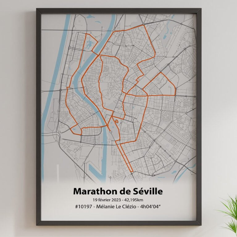 Affiche Marathon De Séville - Souvenir Personnalisable