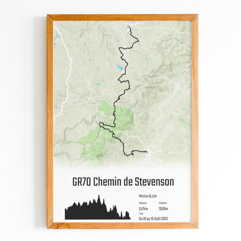 Affiche GR70 : Chemin De Stevenson - 100% Personnalisable - The Post Trace