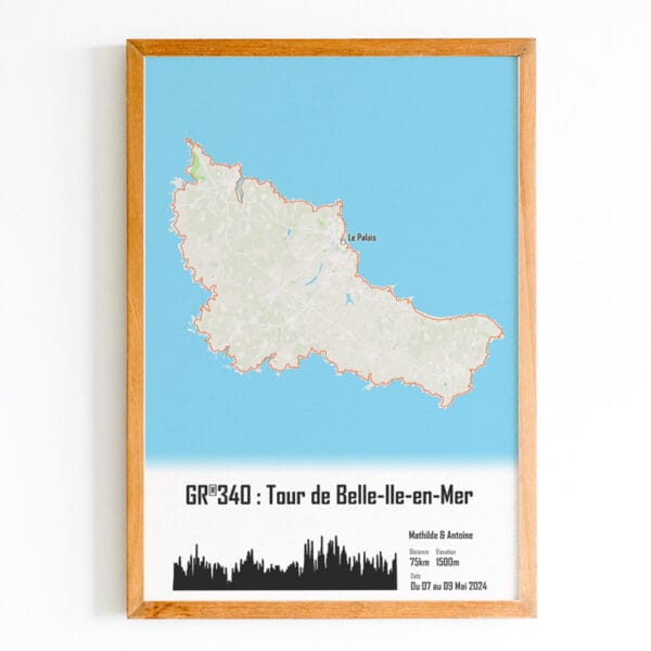 Affiche GR®340 : Tour De Belle-Ile-en-Mer - 100% Personnalisable - The ...