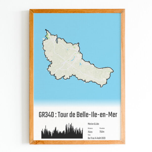 Affiche GR340 : Tour De Belle-Ile-en-Mer - 100% Personnalisable - The ...