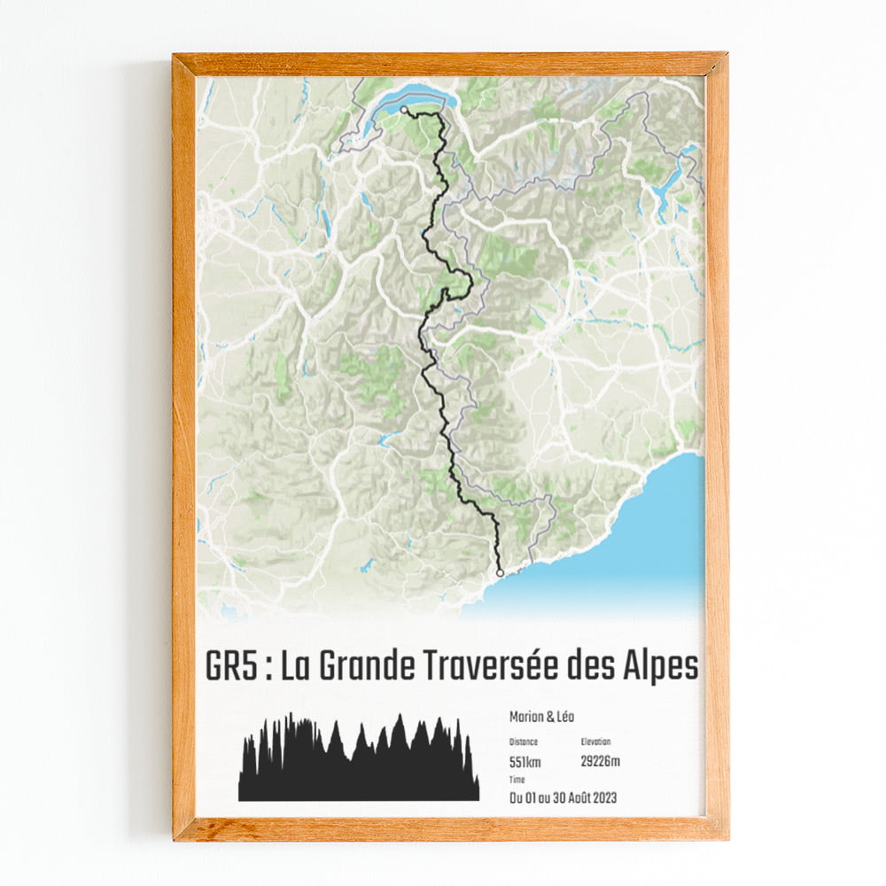 Affiche GR5 : La Grande Traversée Des Alpes - 100% Personnalisable ...